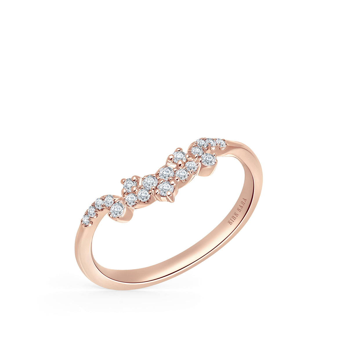 Royal Swirl Contoured Diamond Wedding Band – Kirk Kara